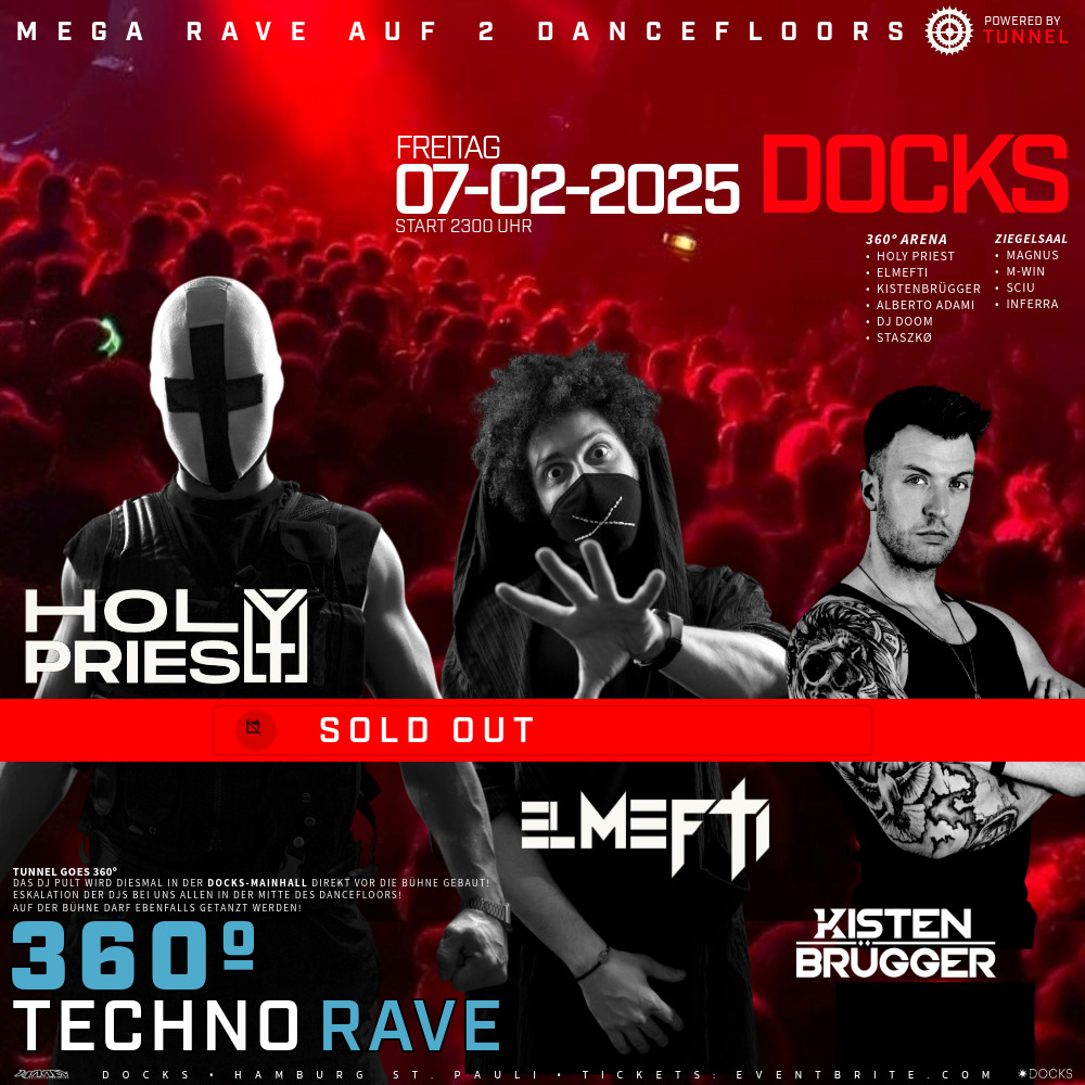 HOLY PRIEST * * * * * 360º HARD TECHNO RAVE - FR 07.02.25 - DOCKS